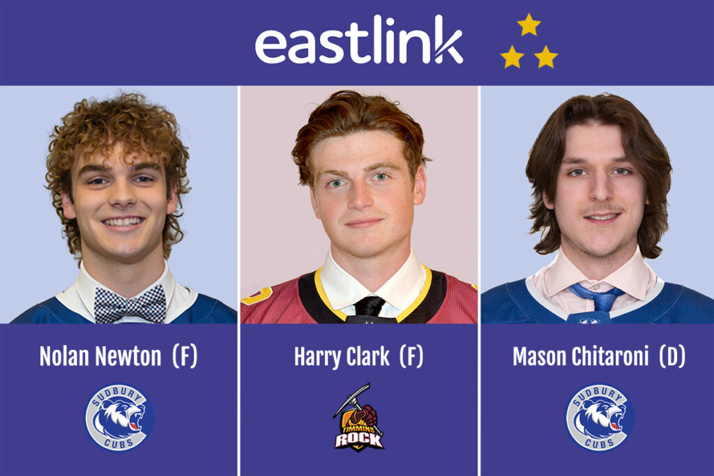 NOJHL names its Eastlink TV 3 Stars of the Week | Timmins Rock
